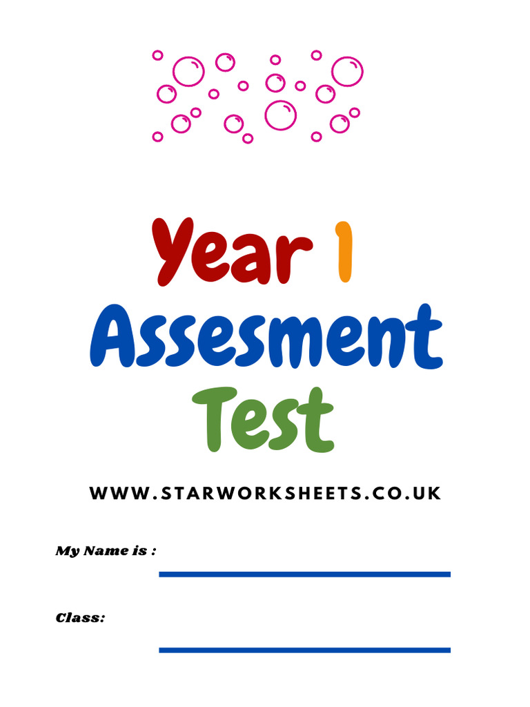 Year 1 Age 5 6 Maths Assessment Workbook. 1 | PDF