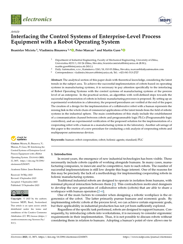 Hybrid Virtual Commissioning of A Robotic Manipulator With Machine ...