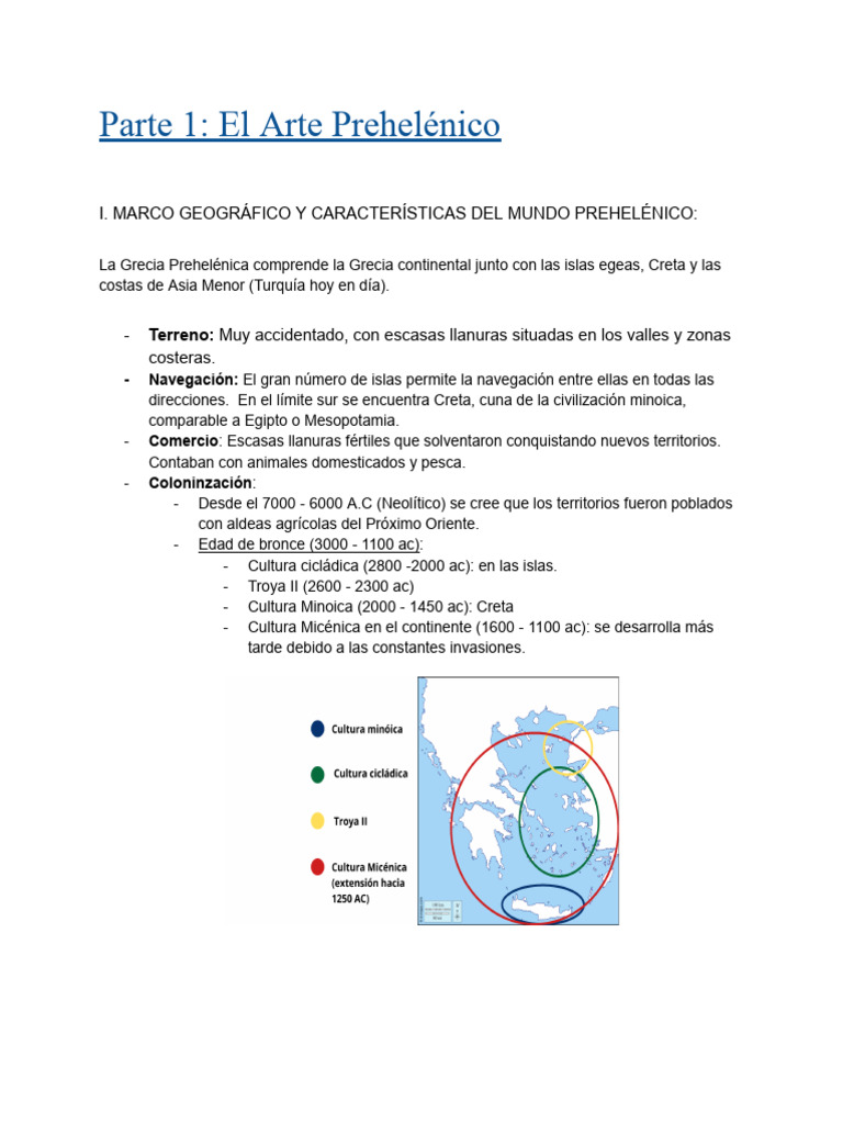 1. Arte Prehelénico | PDF | Minotauro | Grecia micénica