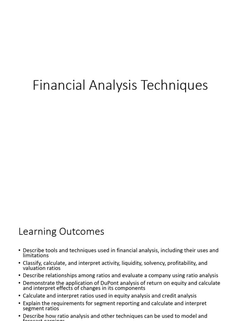 Financial Analysis Techniques | PDF | Revenue | Financial Analyst