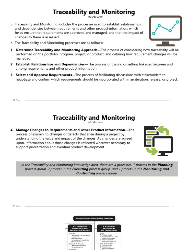 Traceability and Monitoring Processes | PDF | Information | Life Cycle ...