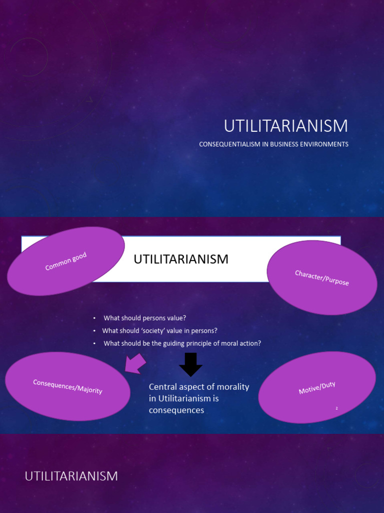 BPE Guest Lecture Utilitarianism | PDF | Utilitarianism | Social Psychology