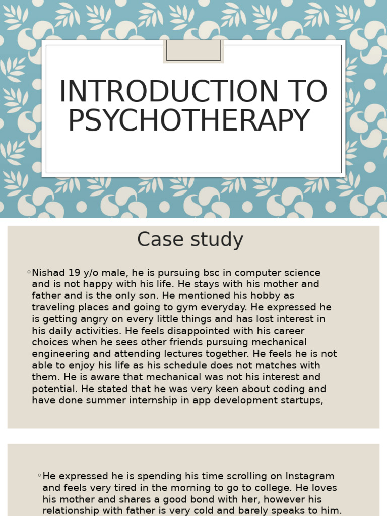 Intro To Psycotherapies | PDF | Psychotherapy | Psychology
