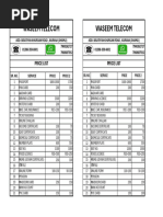 Smart Printing 2m Cyber Cafe Price List | PDF