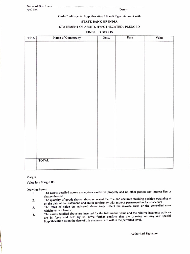 Bank Stock Statement | PDF