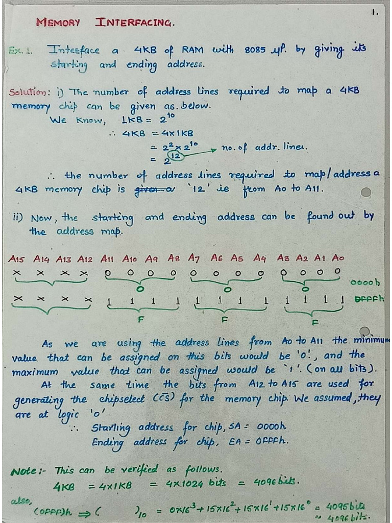 8085 - Memory Interfacing | PDF