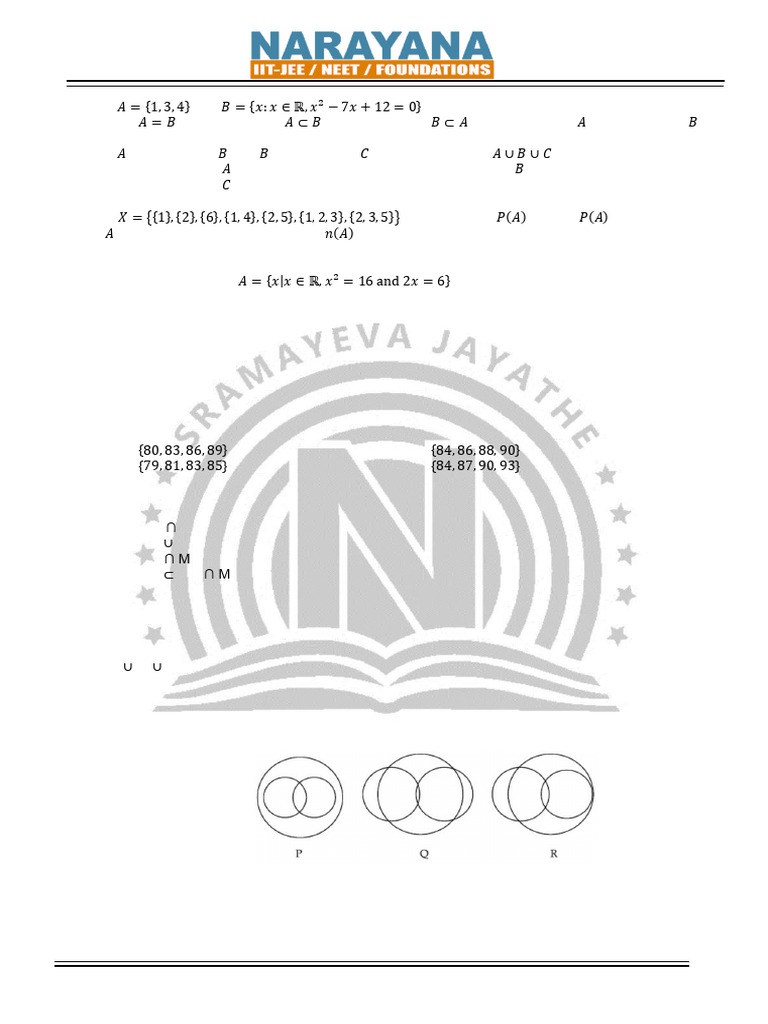 Set Theory Practice Questions | PDF | Subset | Mathematical Logic
