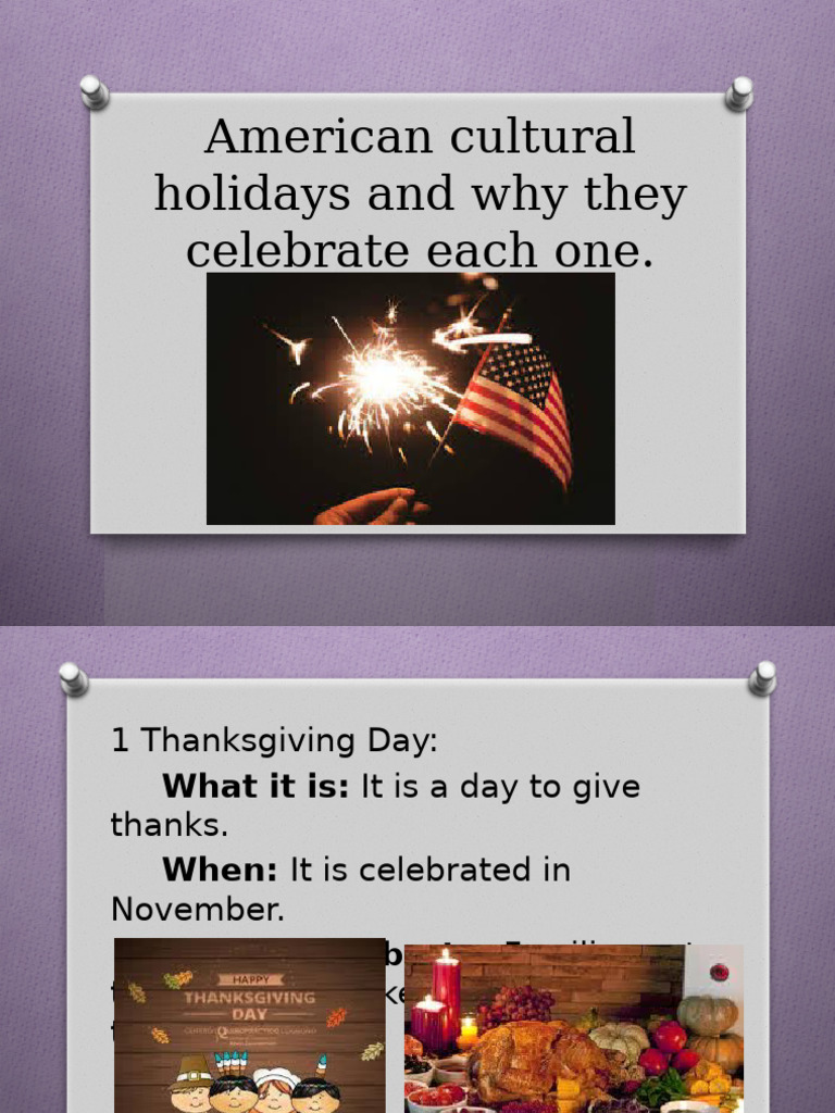 American Holidays: Celebrations Explained | PDF
