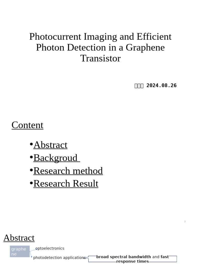Photocurrent Imaging and Efficient Photon Detection in A Graphene ...