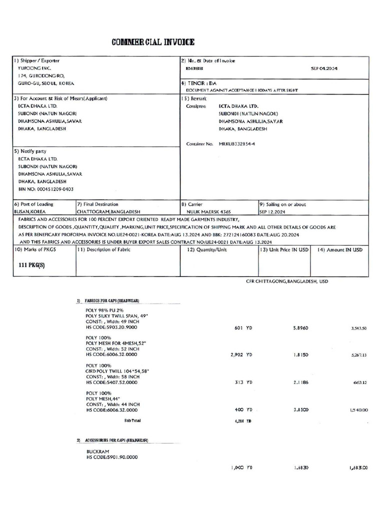 111 Pkgs (Inv-1) | PDF