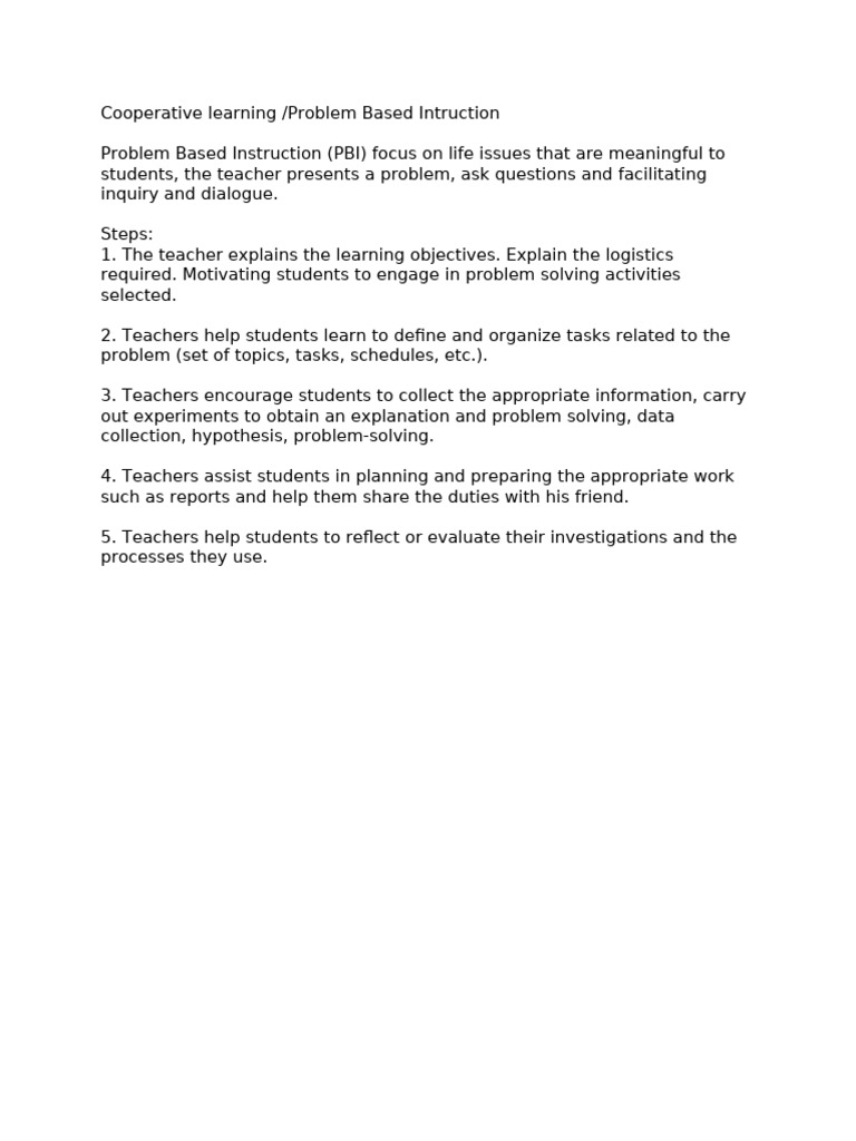 Cooperative Learning | PDF