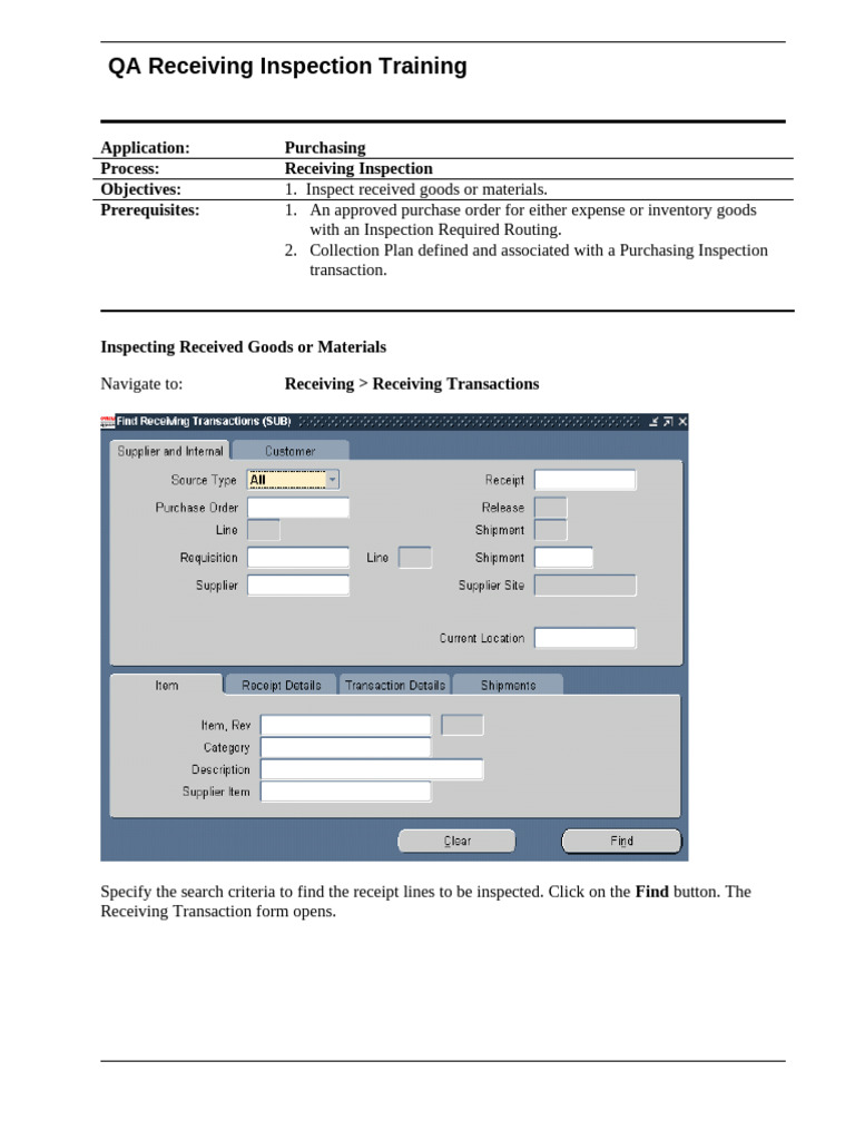 QA Receiving Inspection Training | PDF