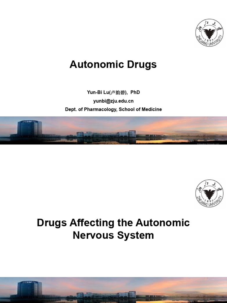 Lecture 5 - Autonomic Drugs1-20230313 | PDF | Acetylcholine | Chemical ...