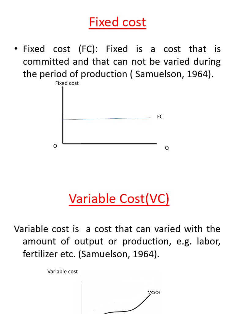 Cost Calculation Formulas Explained | PDF | Marginal Cost | Economics