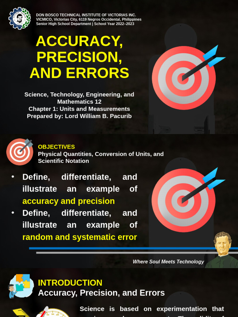 Accuracy and Precision | PDF | Observational Error | Accuracy And Precision