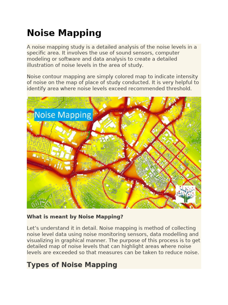 Noise Mapping: Techniques and Benefits | PDF | Geographic Information ...