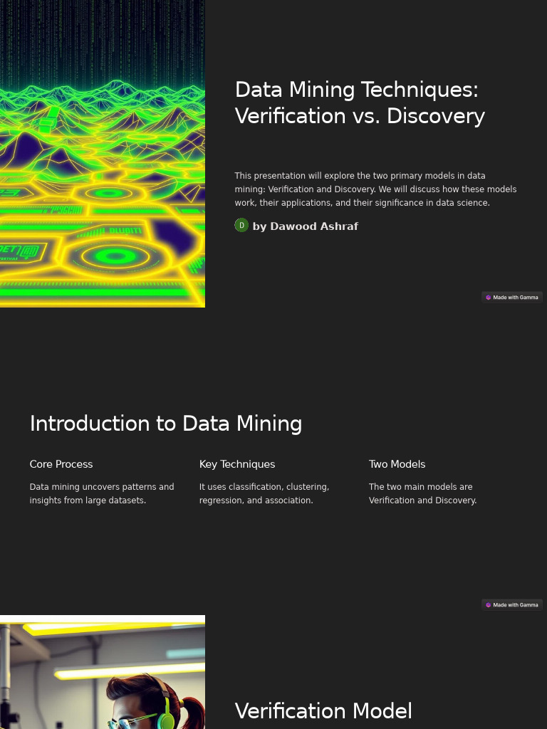 Data Mining: Verification vs. Discovery | PDF | Data Science | Data Mining