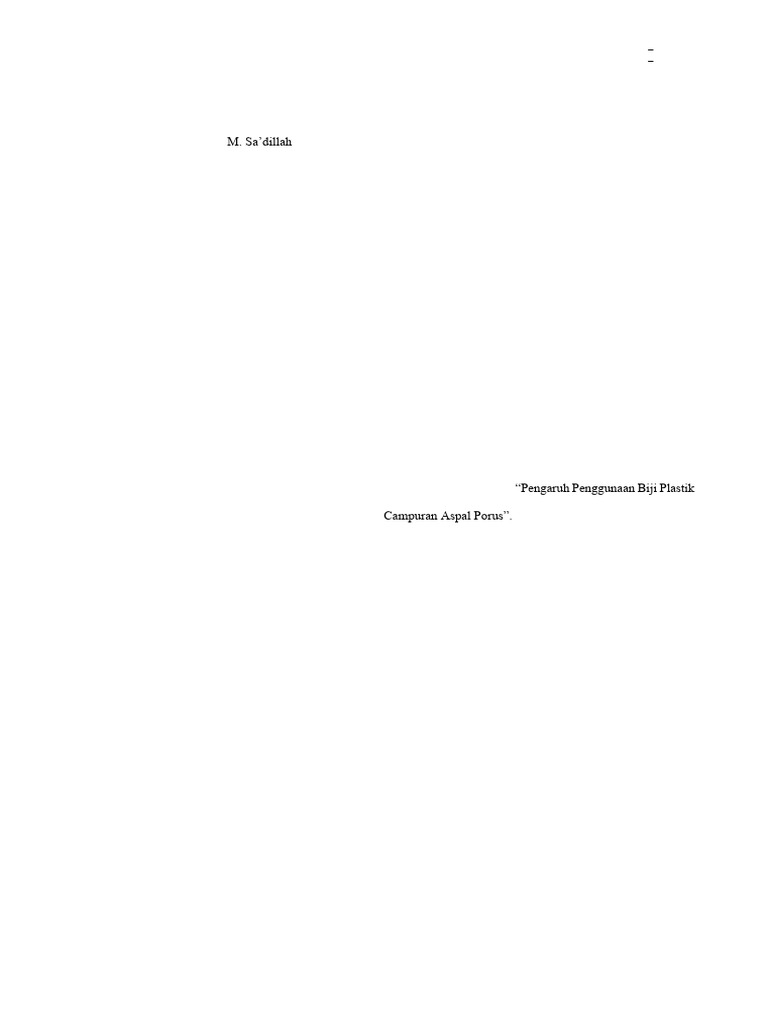 Pengaruh Penggunaan Biji Plastik Jenis PS (POLYSTYRENE) Sebagai Bahan ...