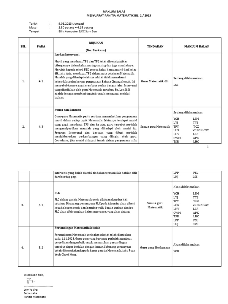 Maklum Balas MT 2-2023 | PDF