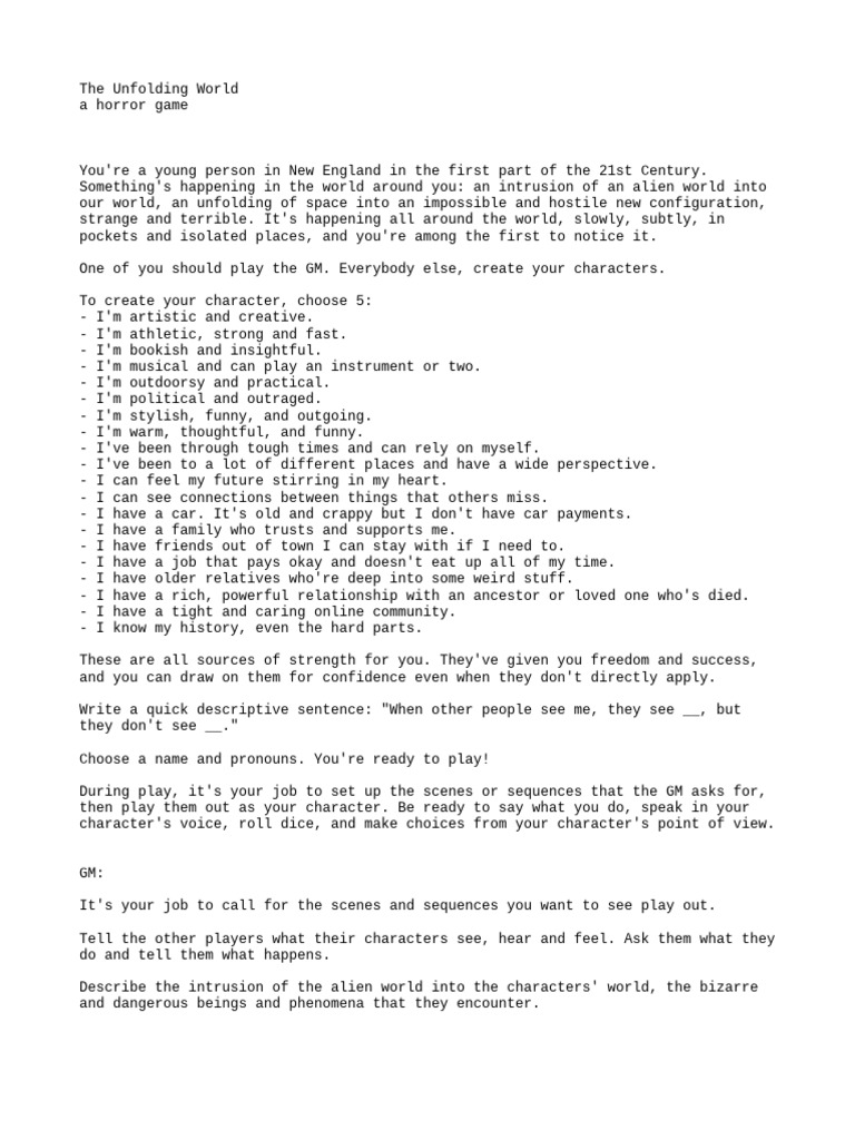 The Unfolding World notes | PDF