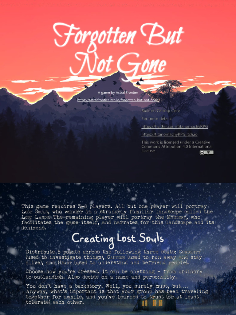 Lost Souls: A Role-Playing Game Guide | PDF