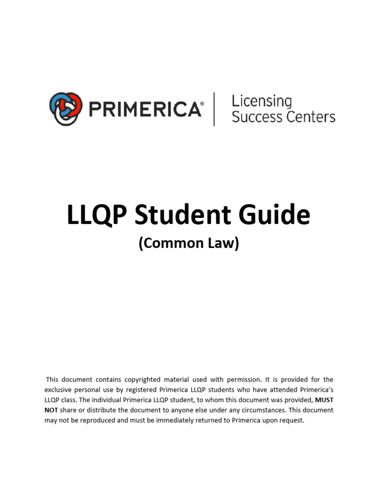 LLQP Student Guide - Final July 2024 - Fillable | PDF | Life Insurance ...
