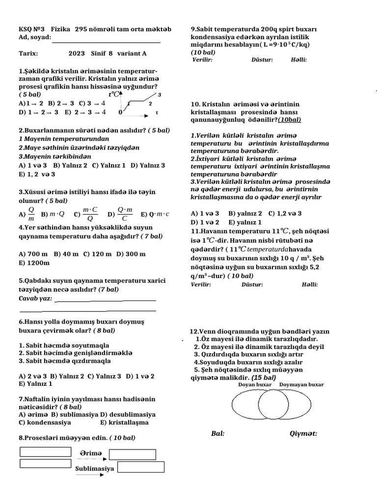 KSQ № 3 8ci sinif | PDF