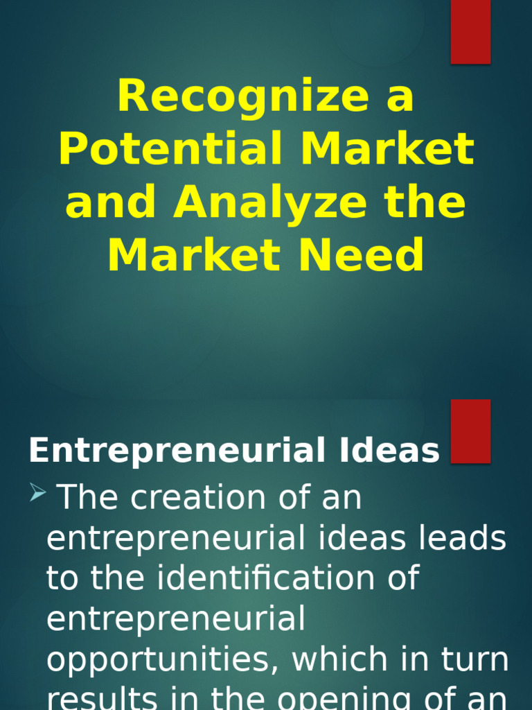 ENTREP 3rdQuarter Week 3 4 Recognize a Potential Market | PDF | Market (Economics ...