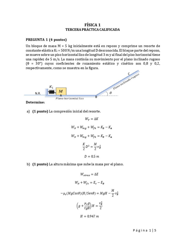 PC3-2024.0 - alumnos | PDF | Masa | Fricción