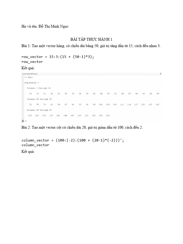 Bài TH C Hành 1 | PDF