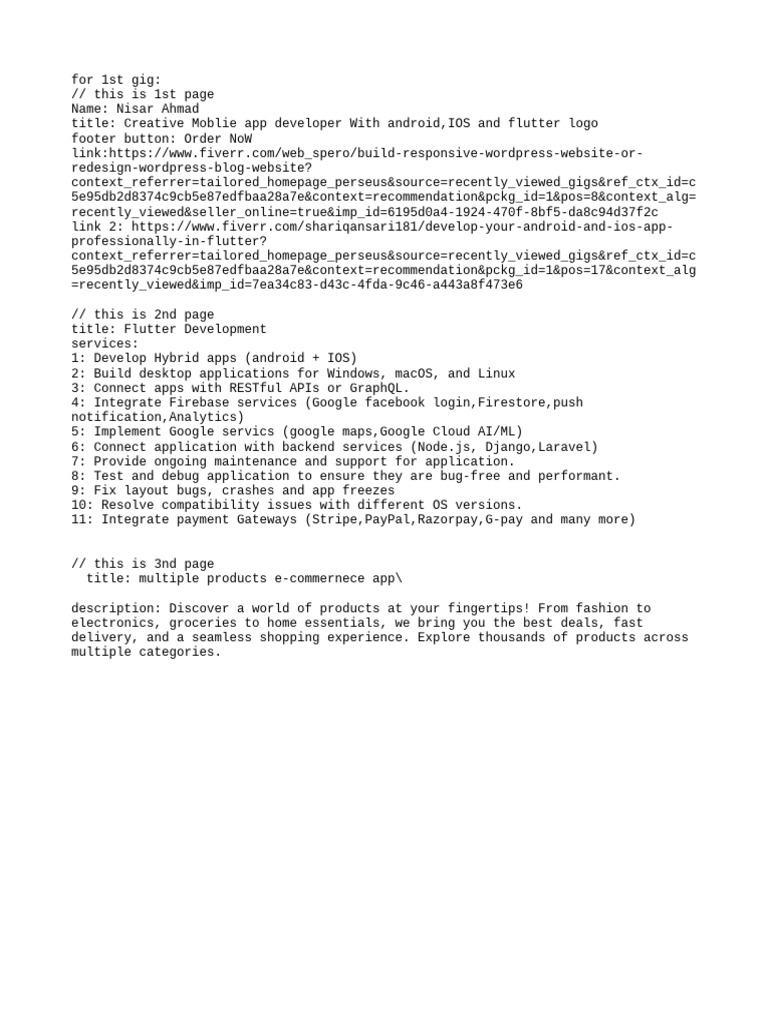 First Gig Data | PDF