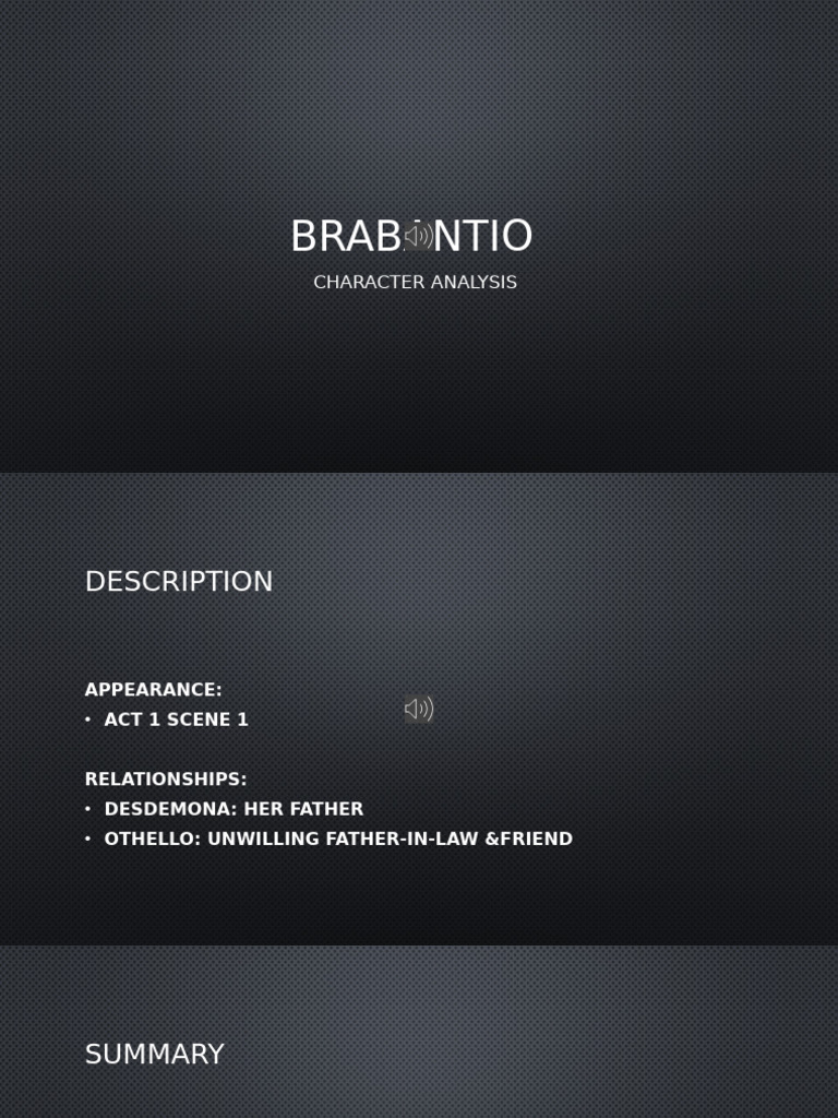Brabantio: Othello's Prejudiced Father | PDF | Othello | Shakespearean ...