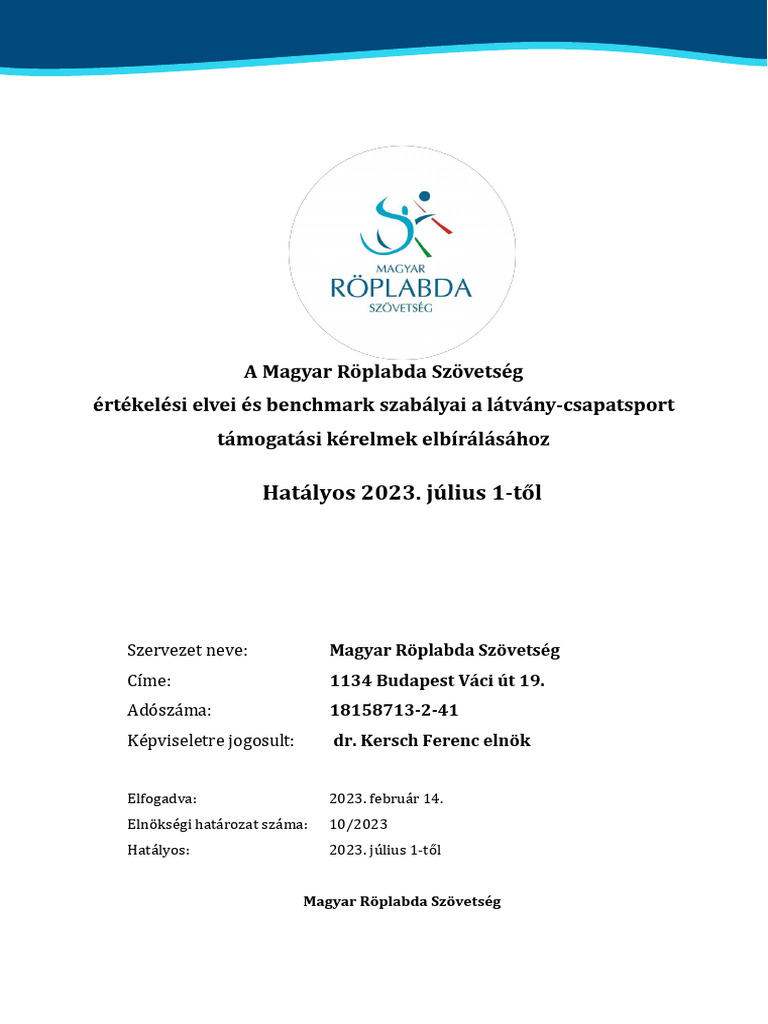 Benchmark 2023 Végleges | PDF