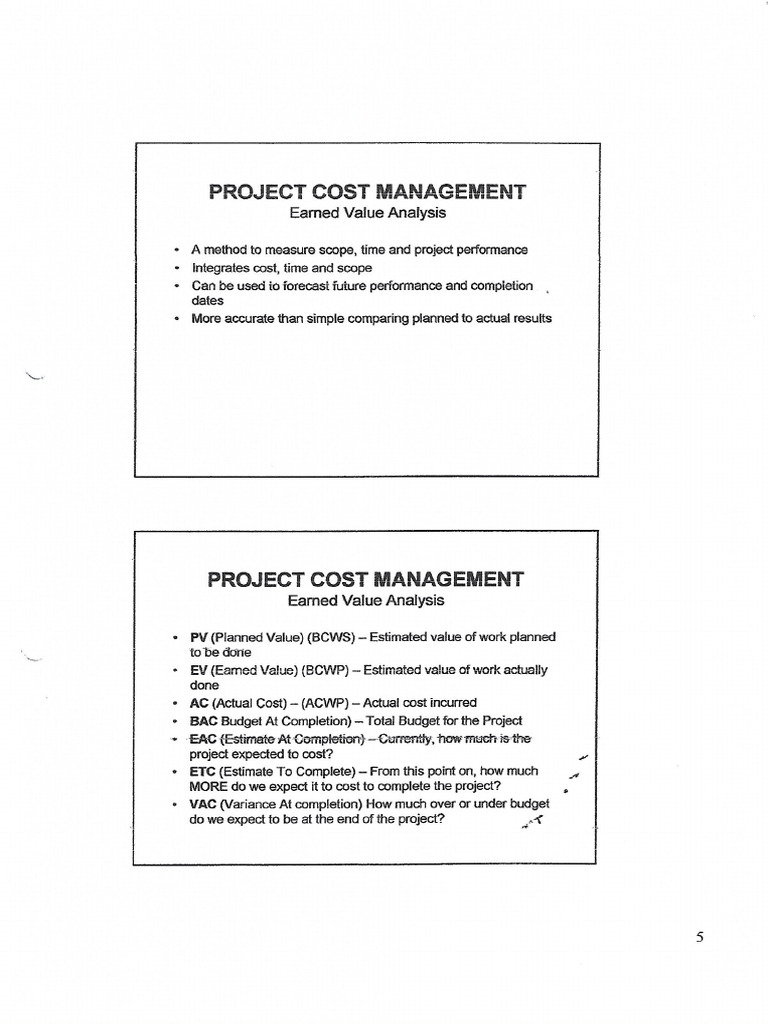 Earned Value Analysis 1 Pdf 5856