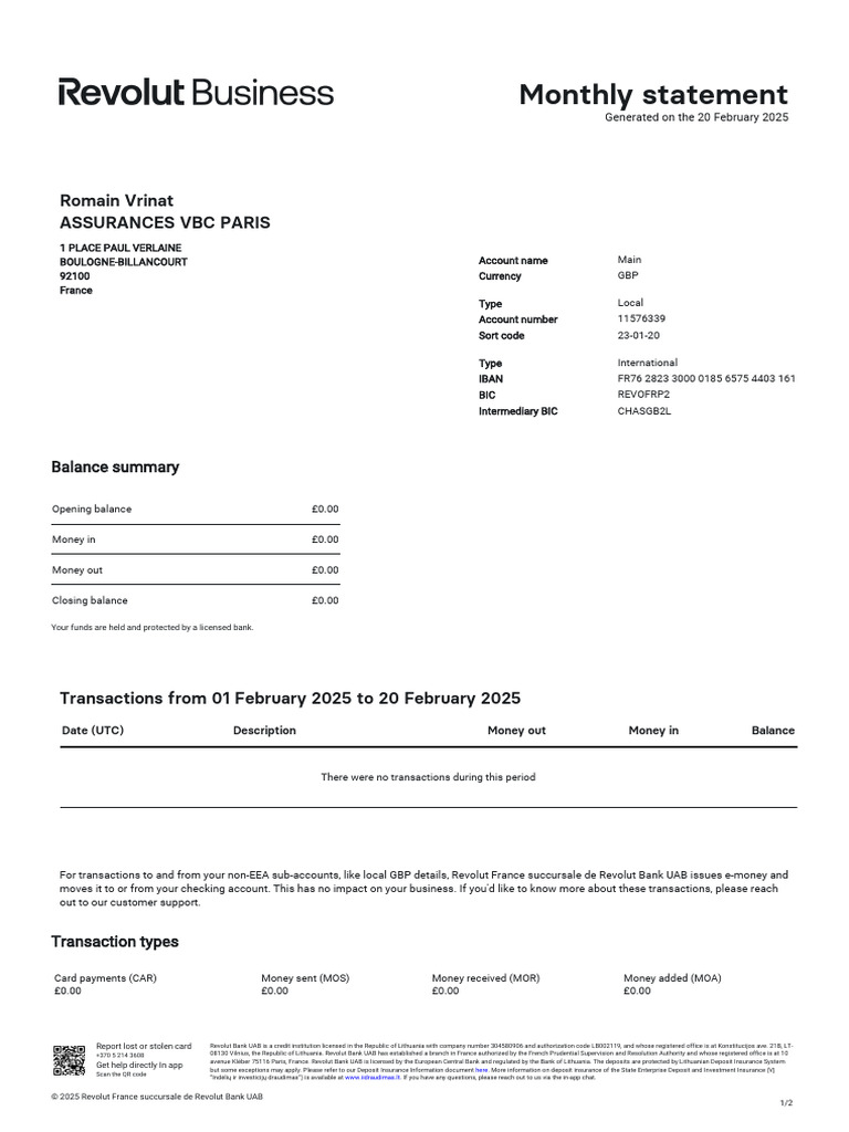 Monthly-Statement Revolut | PDF | Banks | Private Sector