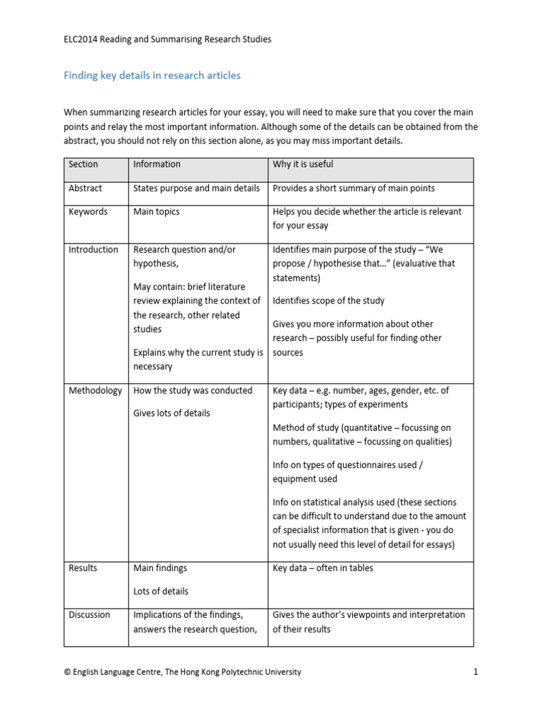 Reading and Summarising Research Articles | PDF | Organ Donation | Sampling (Statistics)