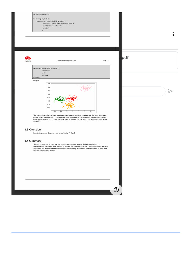 Machine Leaning Lab: Round 1 - AI Track MSA CLC & Huawei | PDF