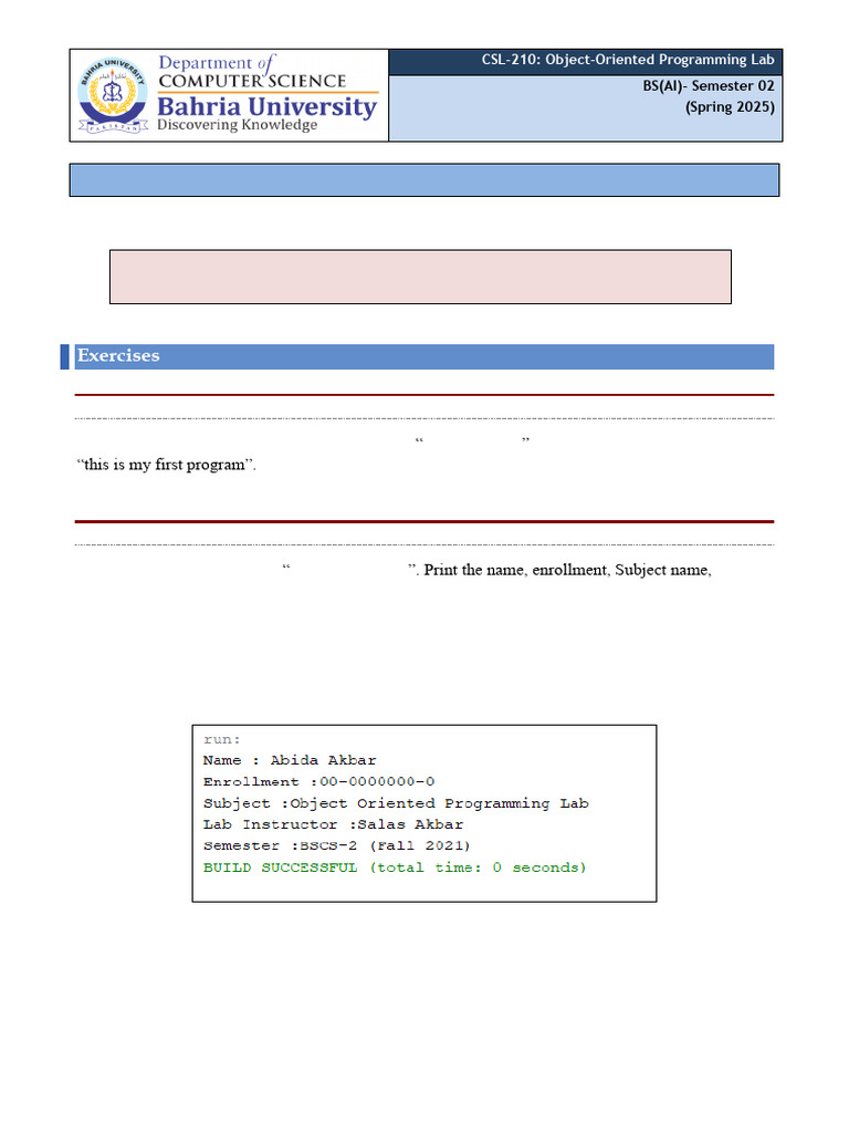 CSL 210 Assignemnt01 Getting Started With Netbeans 03022025 024841pm | PDF