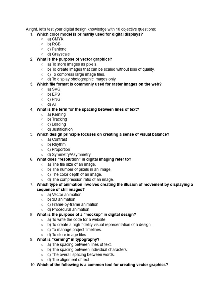 10 Objective Questions On Digital Design | PDF