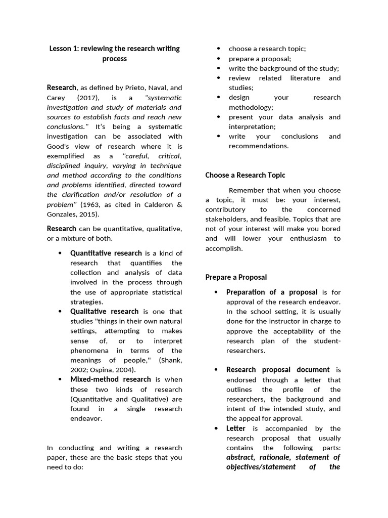 Lesson 1 INQUIRIES | PDF | Methodology | Quantitative Research