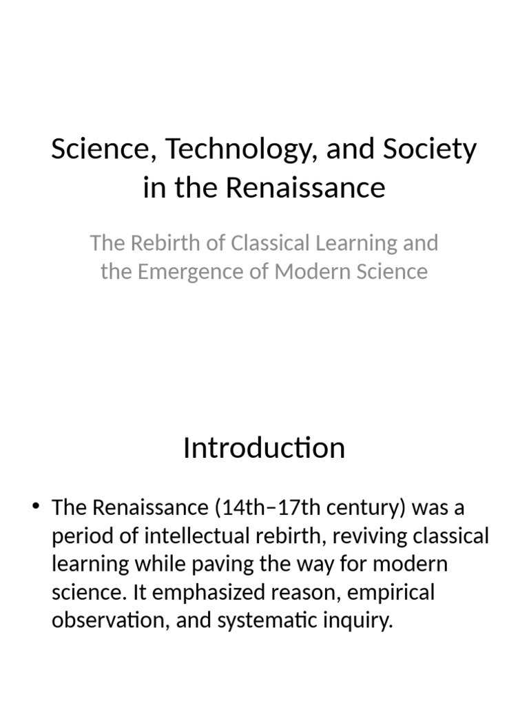 Renaissance Science and Society | PDF