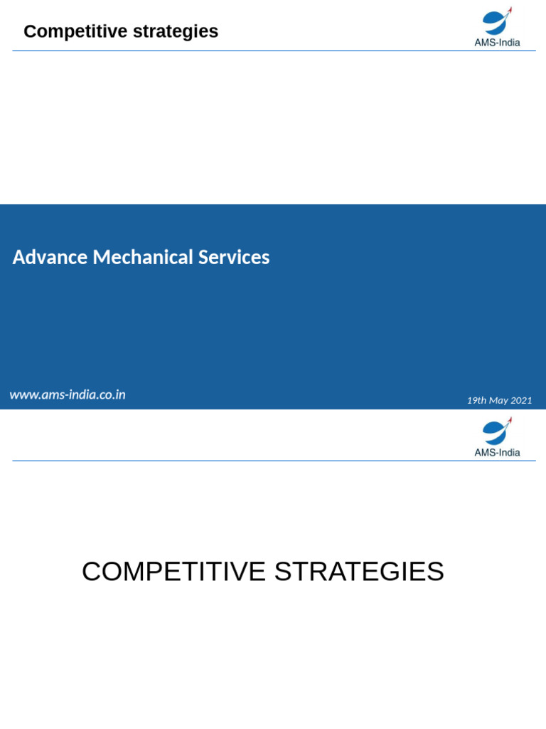2AMS SCM-Compititive Strategy | PDF | Strategic Management | Swot Analysis