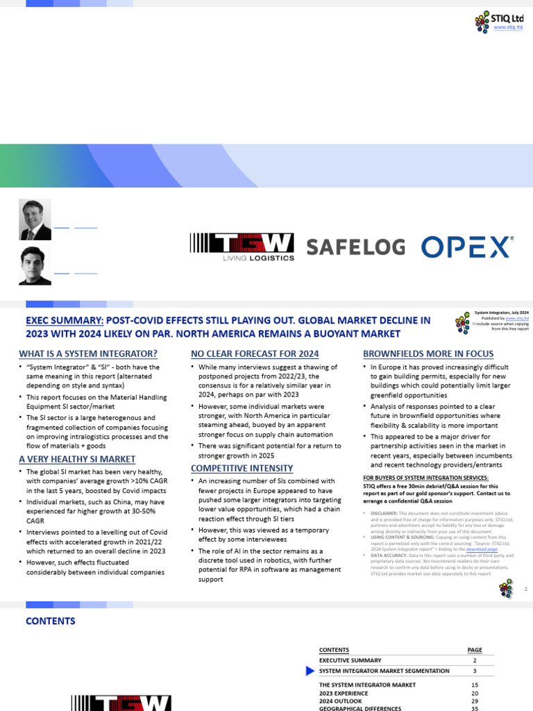 Stiq 2024 Mhe System Integrators v1.31 | PDF | Economies | Business