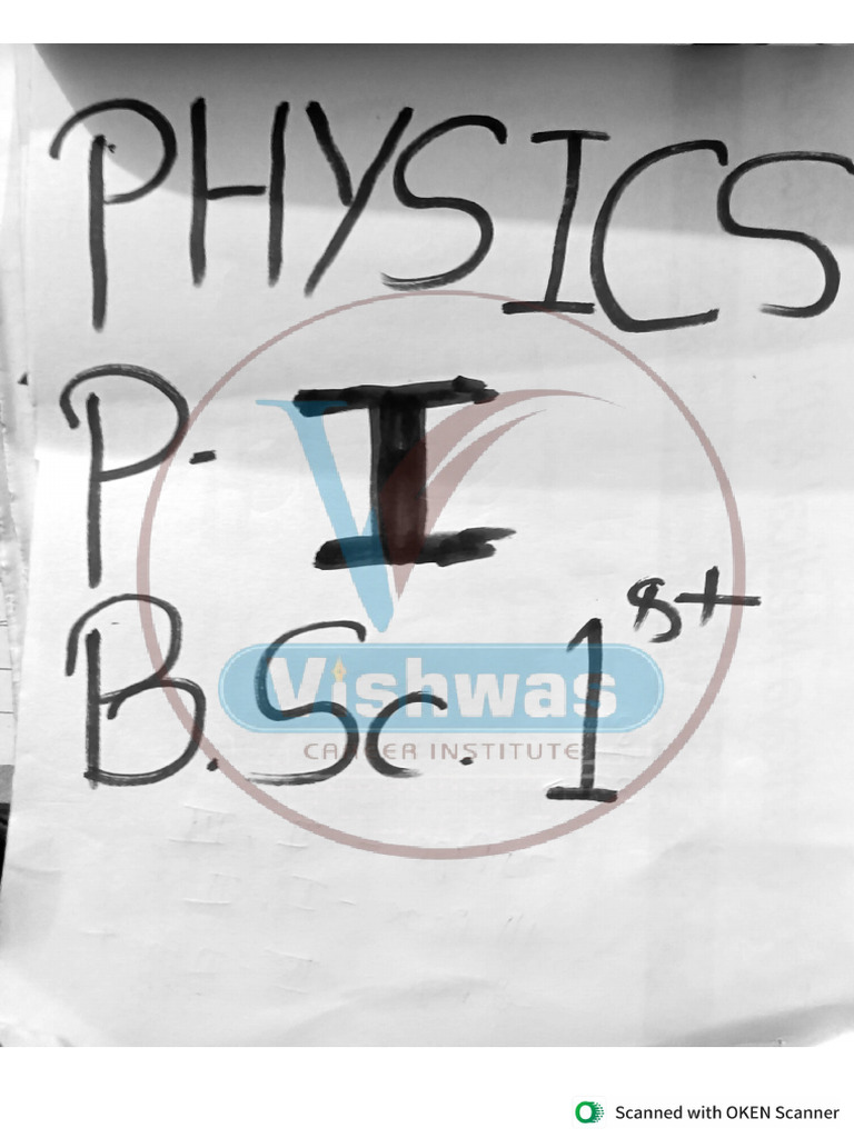 B.SC 1 Paper 1 Physics | PDF