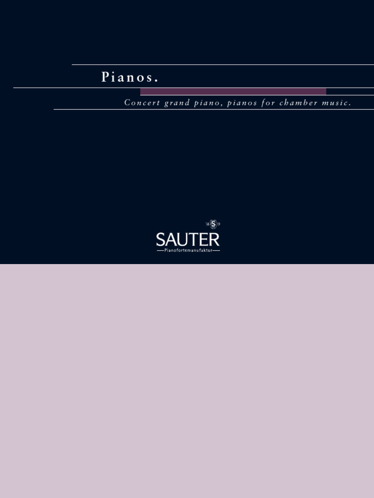 Sauter - Brochure - Grand - Pianos 2025 | PDF | Piano | String Instruments