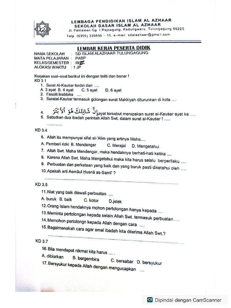 LKPD Kls 3-Tambahan | PDF