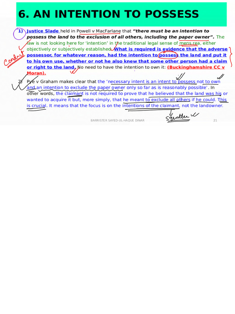 Adverse Possession Lecture 2 Slides 21 36 | PDF