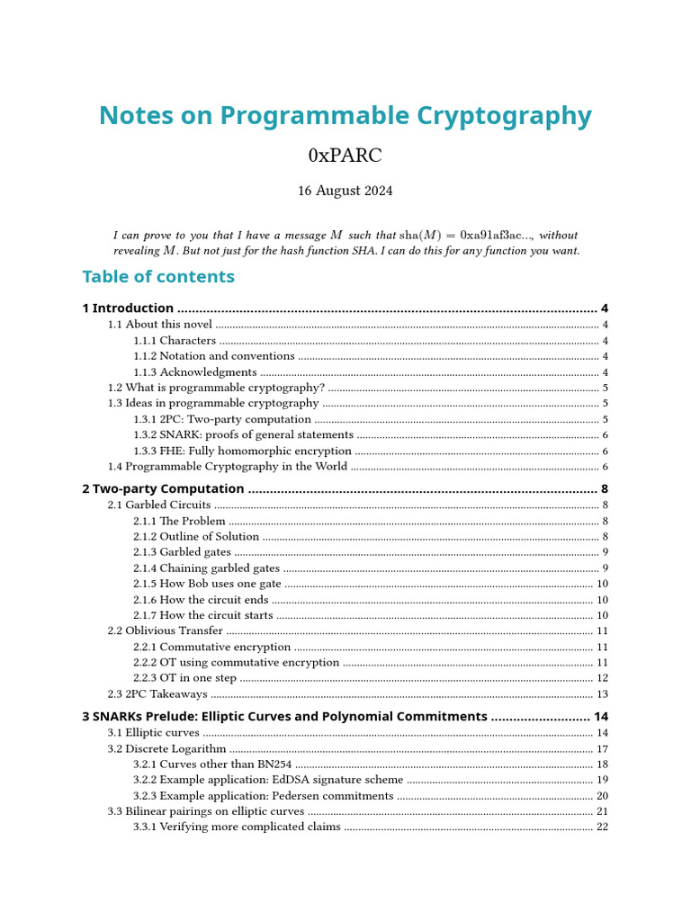 0xPARC | PDF | Public Key Cryptography | Cryptography