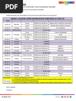 TimeTable - Grade 9 | PDF