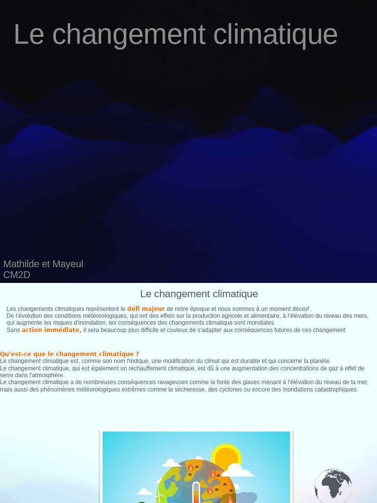 Expose Changement Climatique | PDF | Changement climatique | Sécheresse